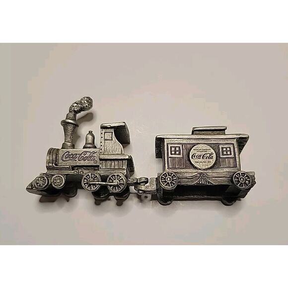 Coca Cola | Holiday | Cocacola Vintage 995 Two Piece Pewter Mini Train ...